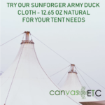 Canvas Tents Fabric | Sunforger | 12.65 Oz | Tent & Tipi