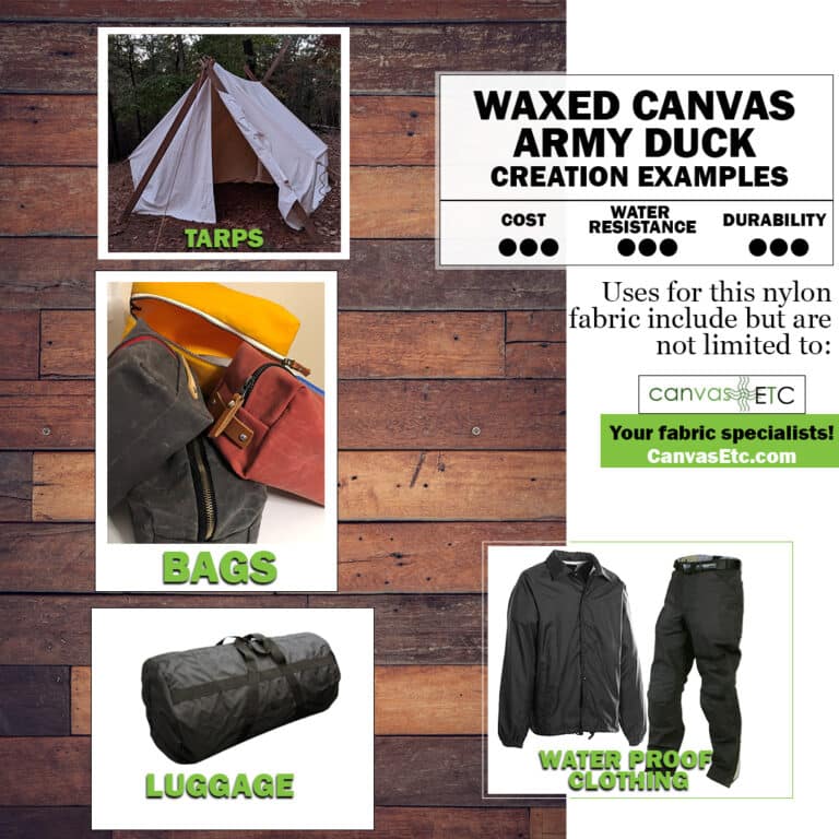 Waxed Canvas | Army Duck Orange | Wholesale | Canvas Etc.