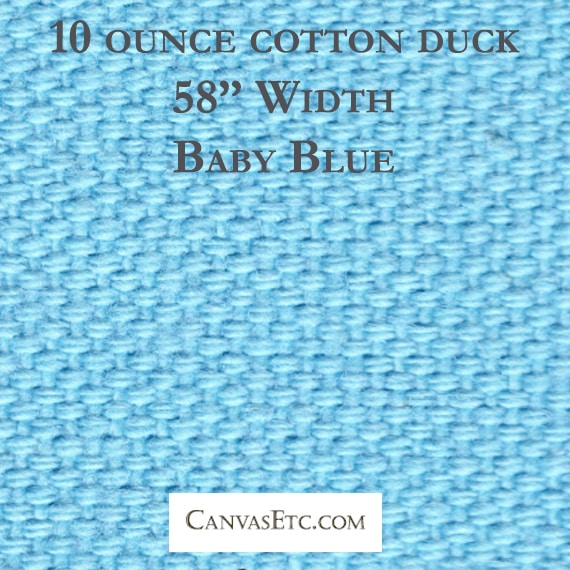 Cotton Duck Canvas Fabric | 10 Oz | Baby Blue | 58" W | Canvas ETC.