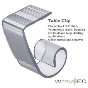 Velcro Table Skirt Clips | 3 Different Sizes | Canvas Etc.